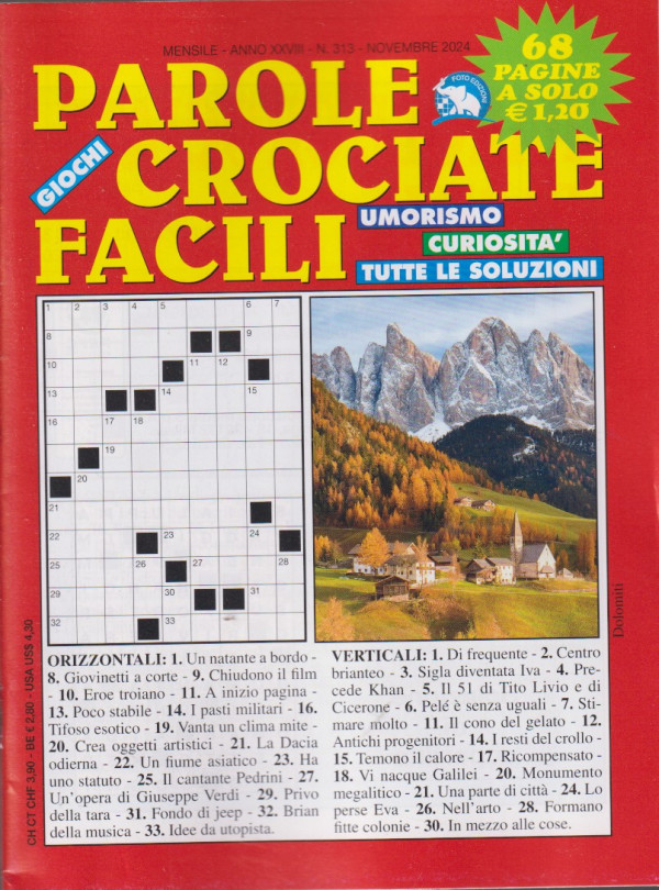 Parole crociate facili - n. 313 - mensile -novembre 2024 - 68 pagine ...