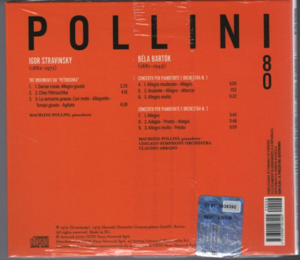 Maurizio Pollini 80 - 6°uscita -Stravinsky / Bartòk - 20 gennaio 2022 ...