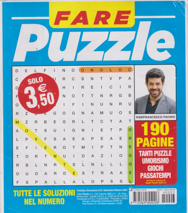 Fare puzzle - n. 3 - bimestrale -settembre - ottobre 2024 - 190 pagine ...