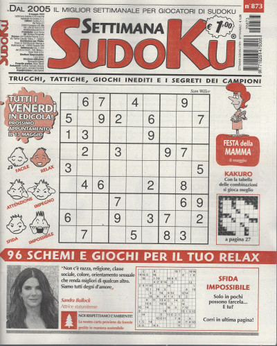 Settimana Sudoku - n. 873 - 6 maggio 2022 - settimanale | Italiano ...