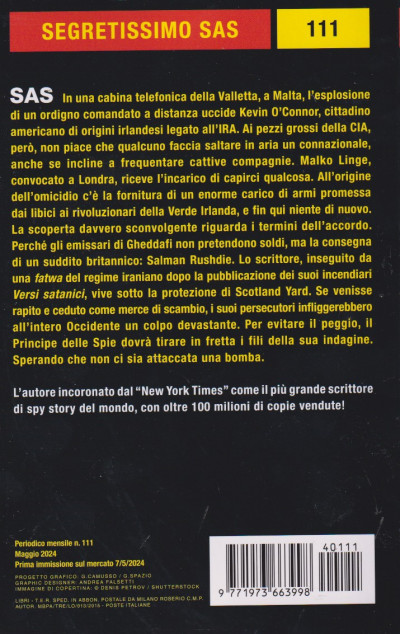 Segretissimo sas - Gerard De Villiers -In suo nome - n. 111 - maggio ...