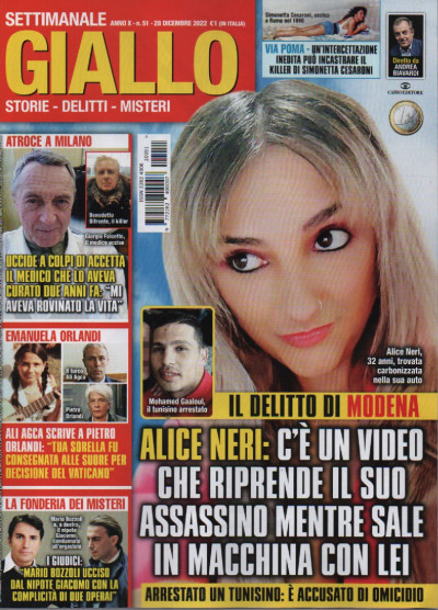 Giallo - n.51 - 28 dicembre 2022 - settimanale | Italiano EDICOLA SHOP
