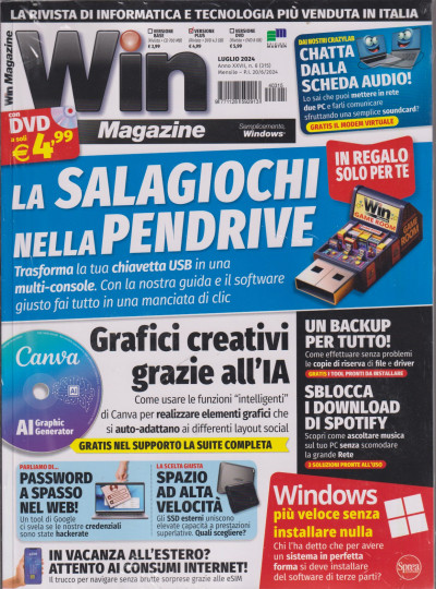 Win Magazine Plus - rivista + dvd - n. 315 -luglio 2024- mensile ...
