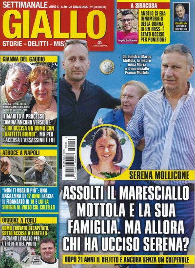 Giallo - n. 29 - 27 luglio 2022 - settimanale | Italiano EDICOLA SHOP