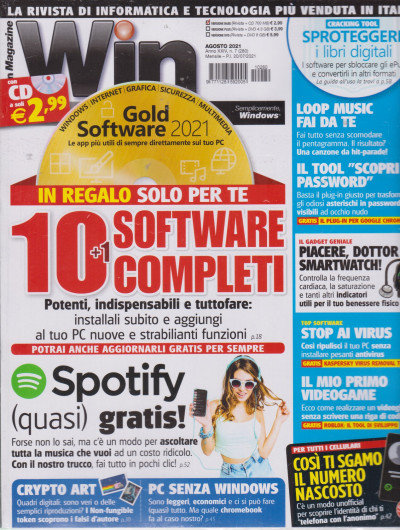 Win Magazine - + cd 700 mb - n. 280 - mensile - agosto 2021 | Italiano ...