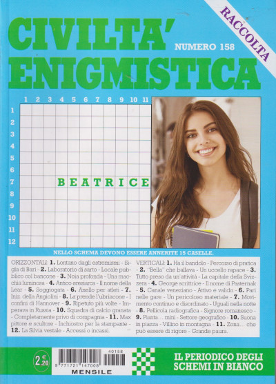 Raccolta Civiltà enigmistica - n.158- mensile -giugno 2024 | Italiano EDICOLA SHOP