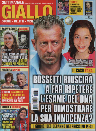 Giallo - n.34 -30 agosto 2023 - settimanale | Italiano EDICOLA SHOP