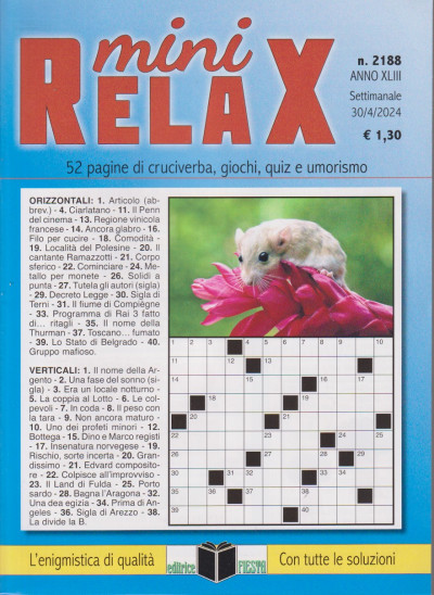 Mini Relax - n.2188 - settimanale - 30/4/2024 | Italiano EDICOLA SHOP