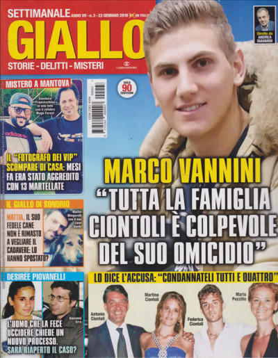 Giallo - n. 3 - 23 gennaio 2019 - settimanale EDICOLA SHOP