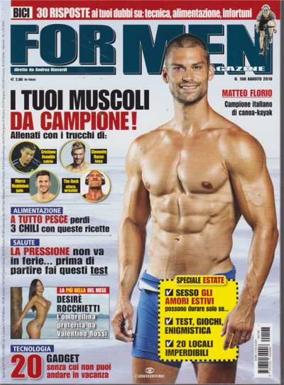 For Men Magazine - n. 198 - agosto 2019 - mensile EDICOLA SHOP